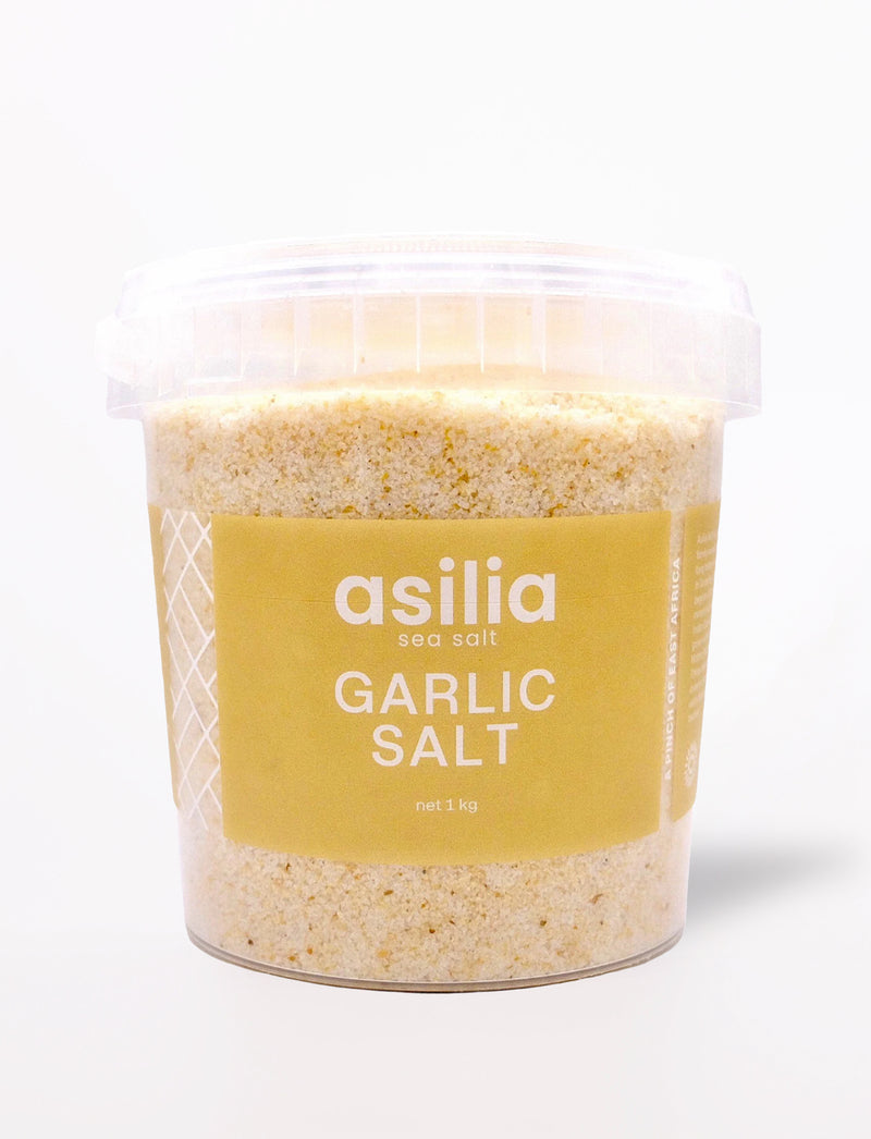Asilia Sea Salt Garlic Salt Tub (1kg) – The Black Grocer Ltd