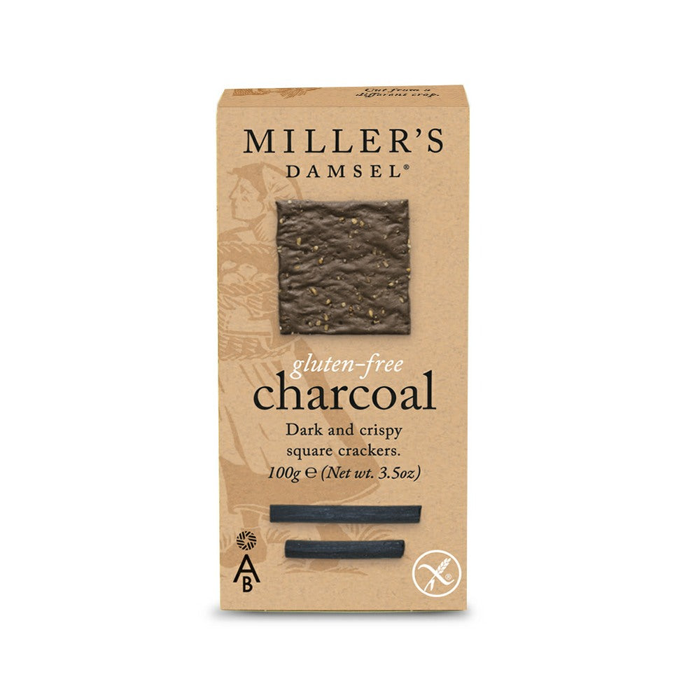 Artisan Biscuits Miller's Damsel Gluten-Free Charcoal Wafers (100g ...