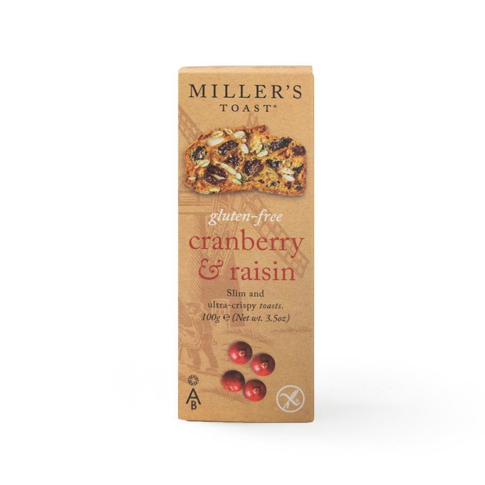 Artisan Biscuits Miller's Toast Gluten-Free Cranberry & Raisin (100g ...